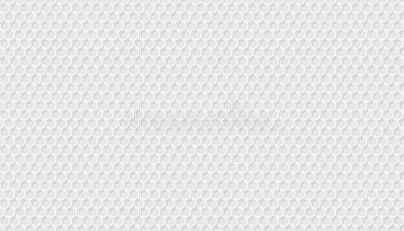 White Honeycomb Seamless Texture Background Vector Illustration Stock ...