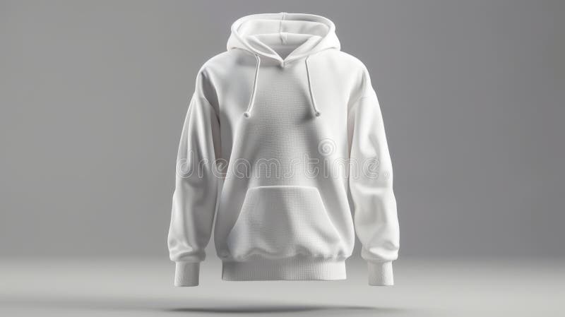 White Hoodie on Neutral Background, Generative AI Stock Illustration ...