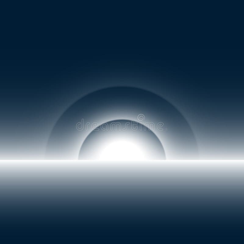 White Horizon and the Moon Light Background Stock Illustration ...