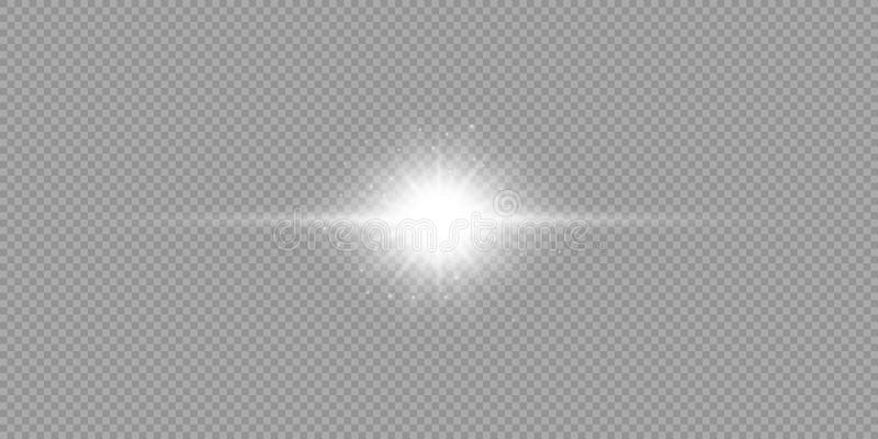 White Horizontal Light Effect of Lens Flares Stock Vector ...