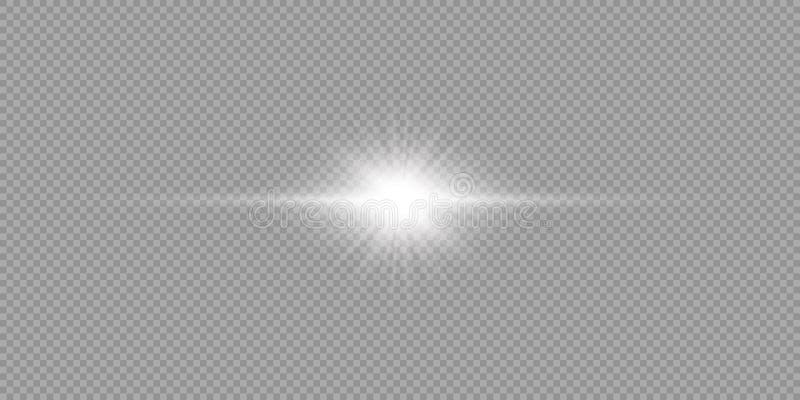 White Horizontal Light Effect of Lens Flares Stock Illustration ...