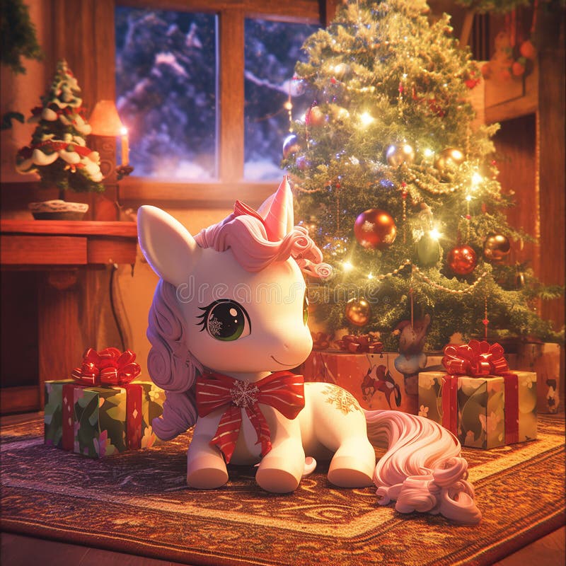 A White Horse with a Red Mane and Tail is Laying on a Carpet in Front ...