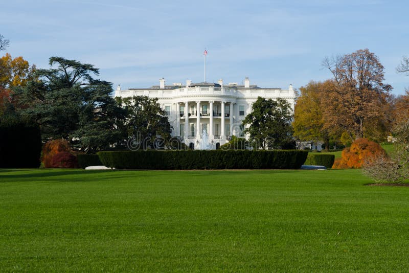 The White House, Rear stock photo. Image of lawn, president - 49136