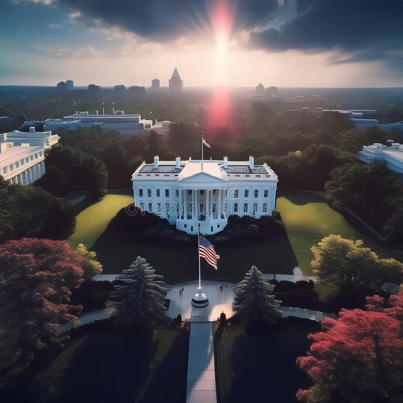 The White House, AI Generated Stock Illustration - Illustration of ...