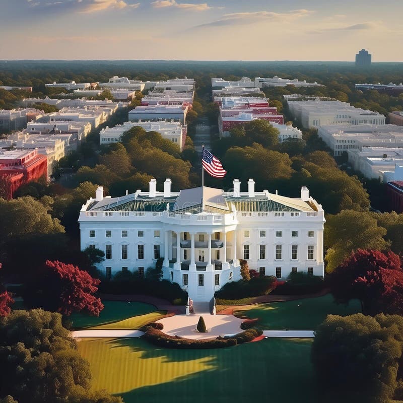 The White House, AI Generated Stock Illustration - Illustration of ...