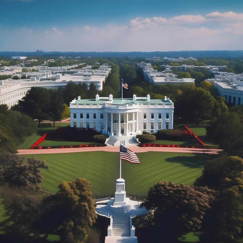 The White House, AI Generated Stock Illustration - Illustration of ...