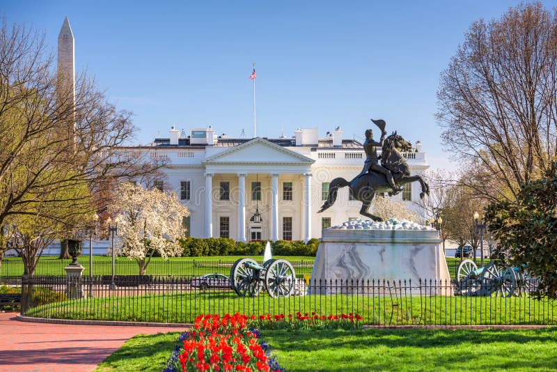 Aerial View of the White House and National Mall in Washington DC, USA ...