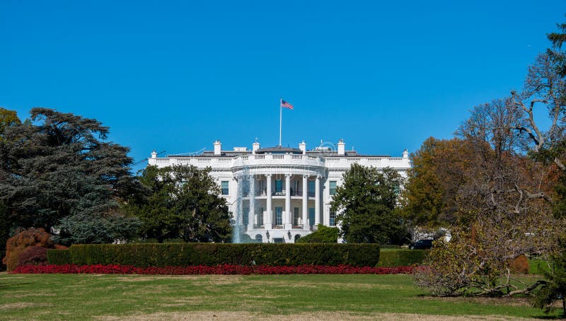 The White House and Lawn at the Nations Capital Stock Photo - Image of ...