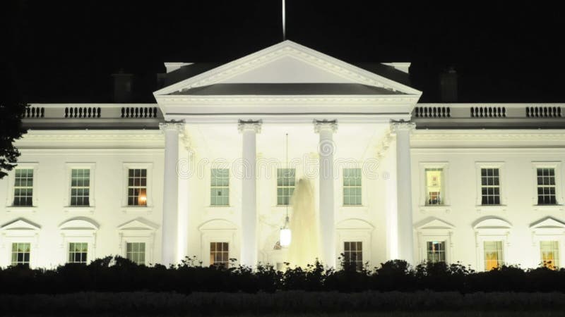 The White House at Night stock video. Video of house - 58072797