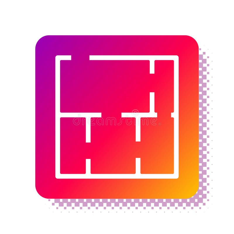Square House Plan Icon Stock Illustrations – 1,308 Square House Plan ...