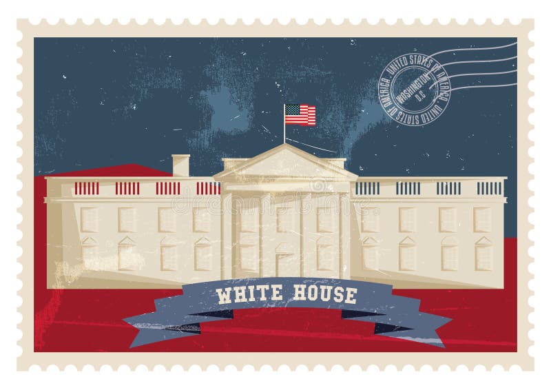 White House Poster. Vector Illustration Decorative Design Stock Vector ...