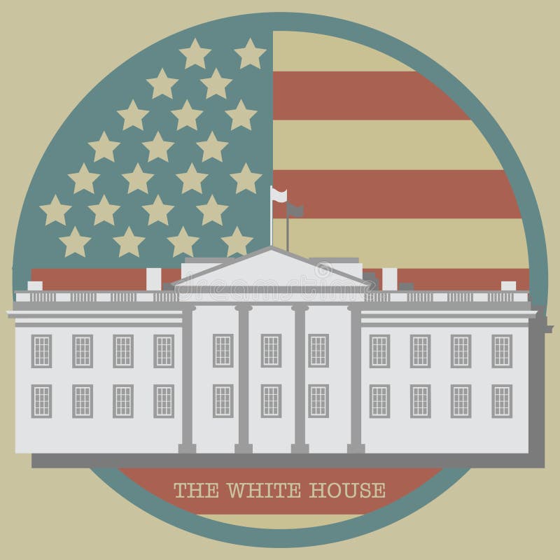The White House Poster. Vector Illustration Decorative Design Stock ...