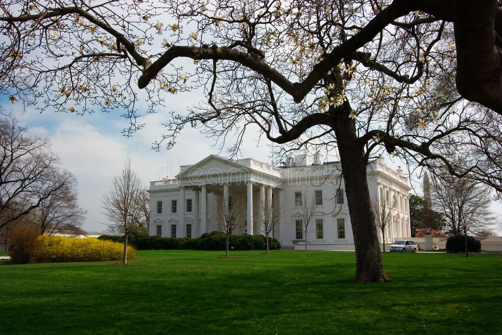 The White House in Spring stock image. Image of capitol - 2177855