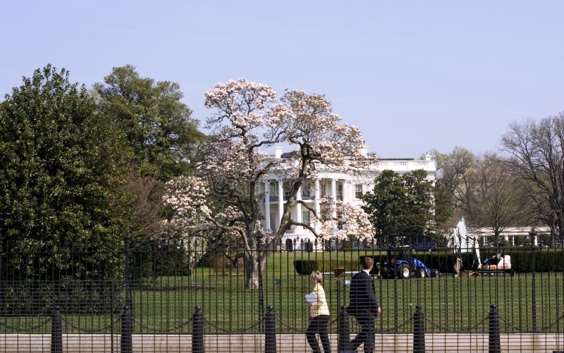 White house in spring stock image. Image of columbia, patriot - 639981