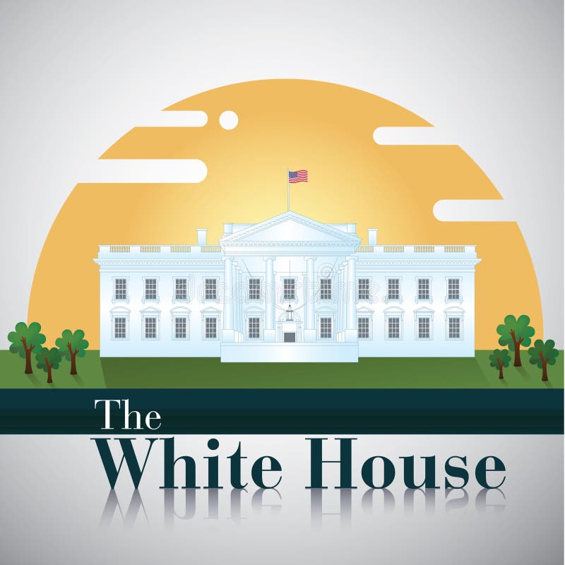 The White House Wallpaper. Vector Illustration Decorative Design Stock ...