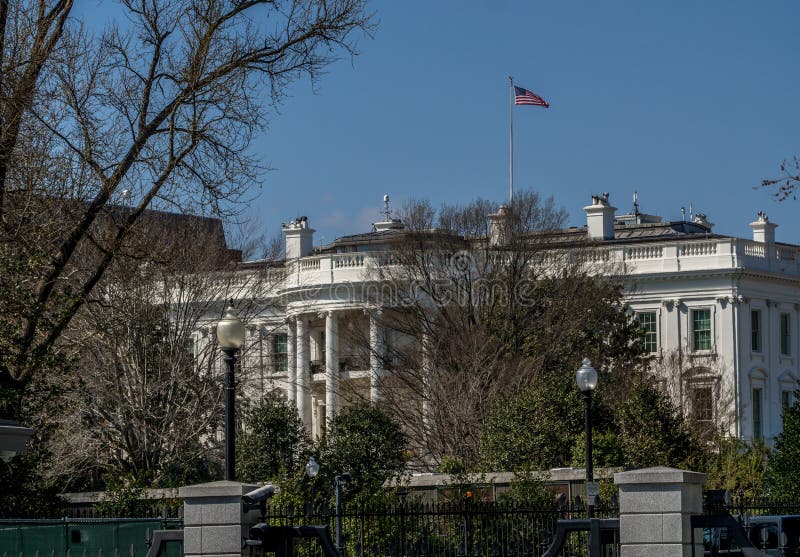The White House, Washington D.C. Stock Photo - Image of history, lawn ...