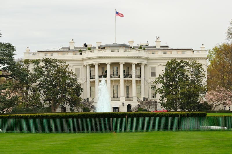 The White House, Rear stock photo. Image of lawn, president - 49136