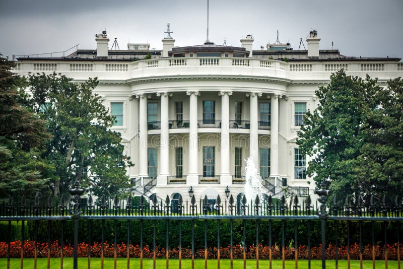 At the White House in Washington DC Stock Image - Image of exterior ...