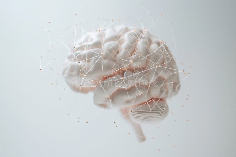 Human Brain Connected with Network - Concept of Idea and Creativity ...