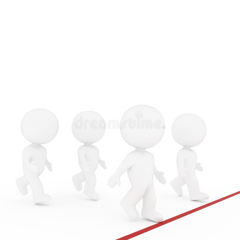 Running To Target. Business Persons Racing To Success Corporate ...