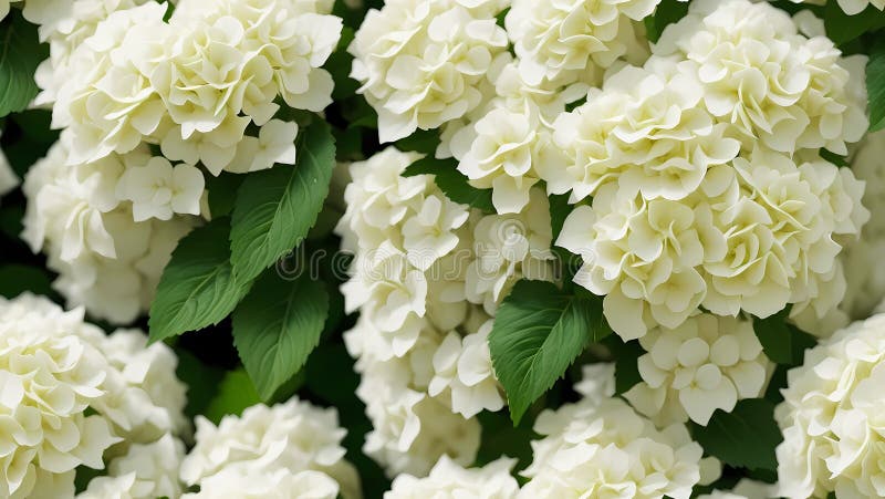 White Hydrangea Flower Blossom Tile Seamless Repeating Pattern Stock ...
