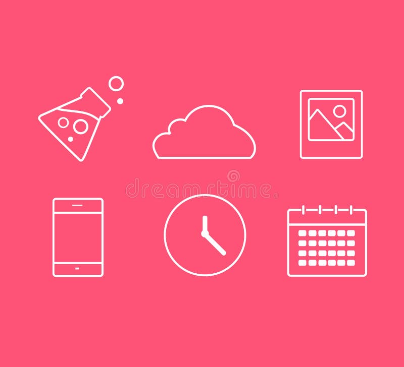 White Icons stock vector. Illustration of icons, cell - 48128918