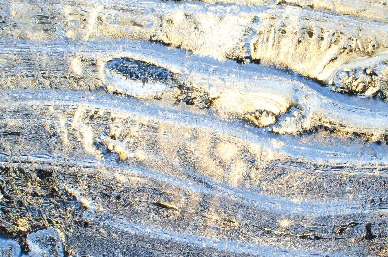 Texture of Unevenly Frozen Translucent Ice Stock Photo - Image of ...