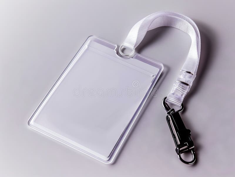 A White Id Card with a Metal Clip Stock Photo - Image of card, metal ...