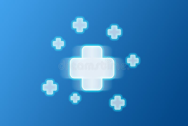 White Illustrated Medical Cross Stock Illustration - Illustration of ...
