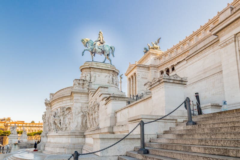 White Imposing Monument in Rome Stock Image - Image of building ...