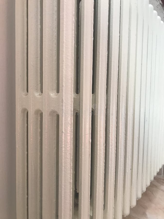 A White Radiator Seen from an Angle Stock Photo - Image of diagonal ...