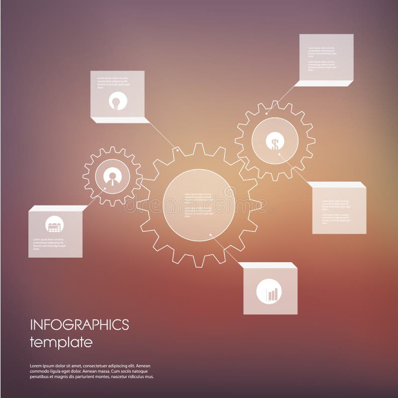 White Industrial Background Infographic Template with Transparent ...
