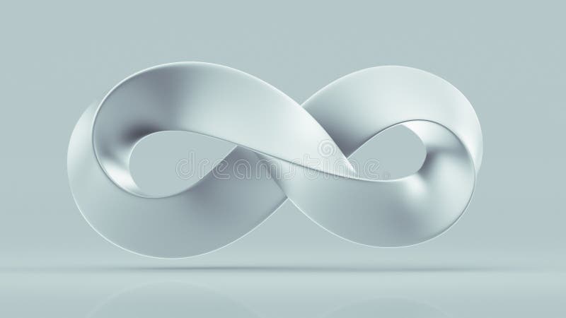 White Infinity Symbol 3D Rendering Illustration Stock Illustration ...