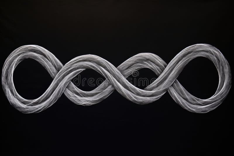 A White Infinity Symbol Drawn on a Black Chalkboard Stock Image - Image ...