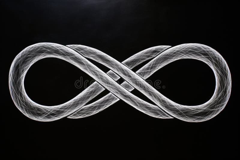 A White Infinity Symbol Drawn on a Black Chalkboard Stock Photo - Image ...
