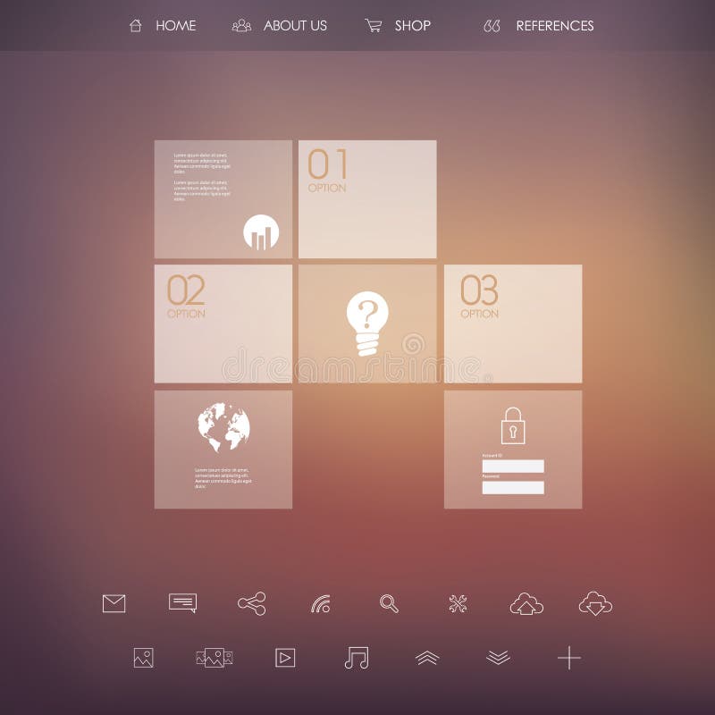 White Infographic Template with Transparent Stock Vector - Illustration ...