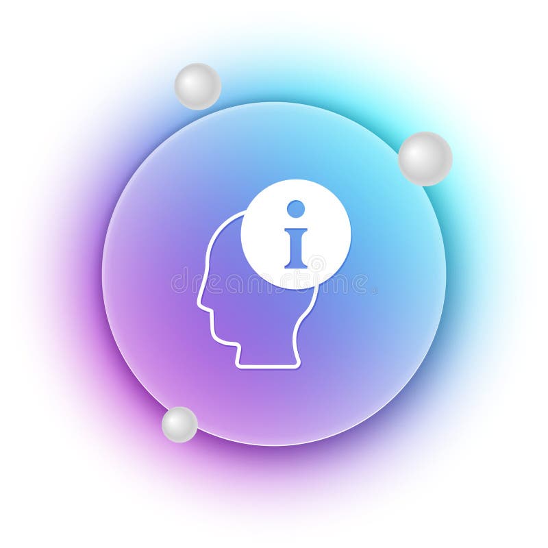White Information Icon Isolated on White Background. Blue and Purple ...