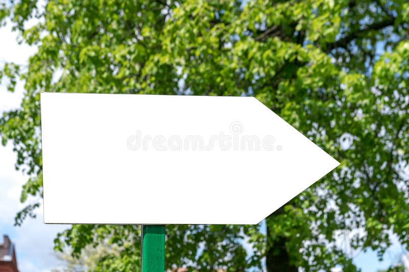 White Information Sign for Tourists Mock-up Stock Image - Image of ...