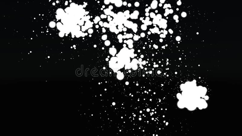 White Ink Drops Transition on Black Background Footage. Video 3d Effect ...