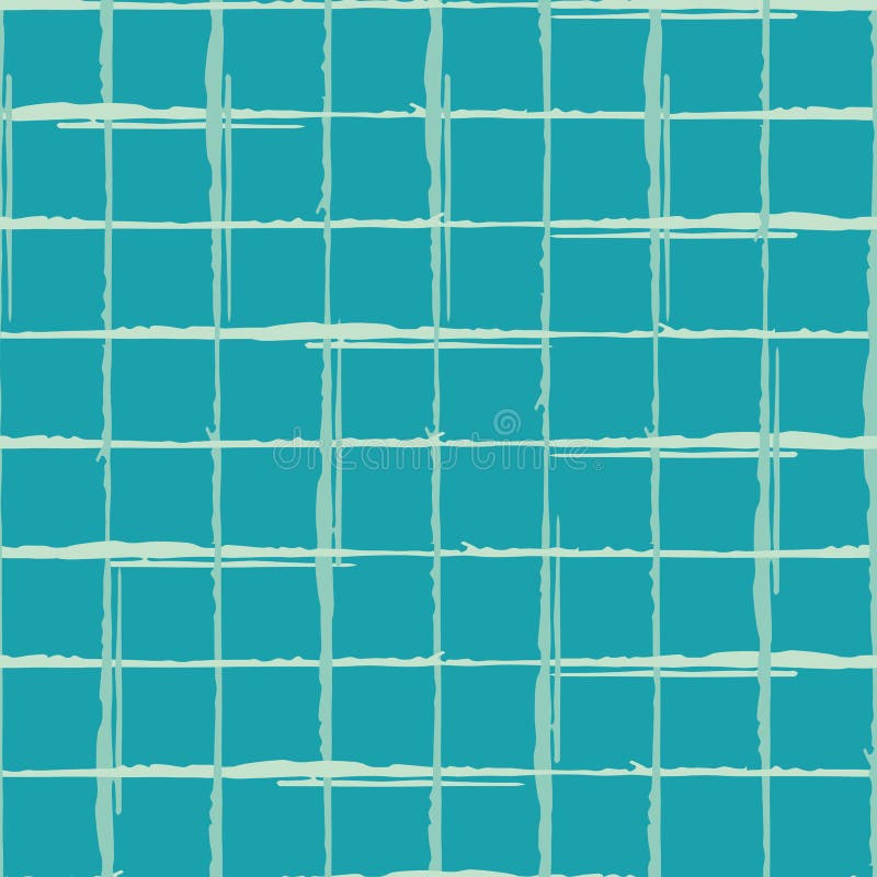 Grunge Line Vector Seamless Grid Pattern Background. Hand Drawn Brush ...