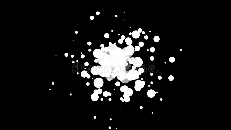 White Ink Splash Opacity Design on Black Background 4K Vj Short Loop 5 ...