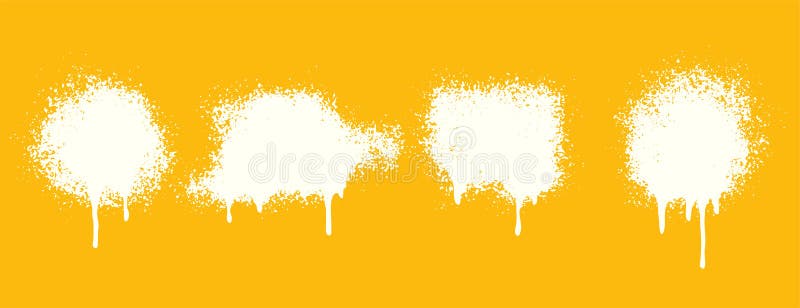 White Ink Splashes Textures Background in Collection Stock Vector ...