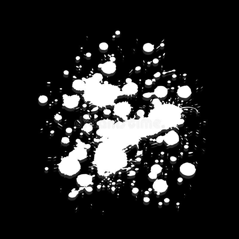 White Ink Splatter Background Stock Illustration - Illustration of ...
