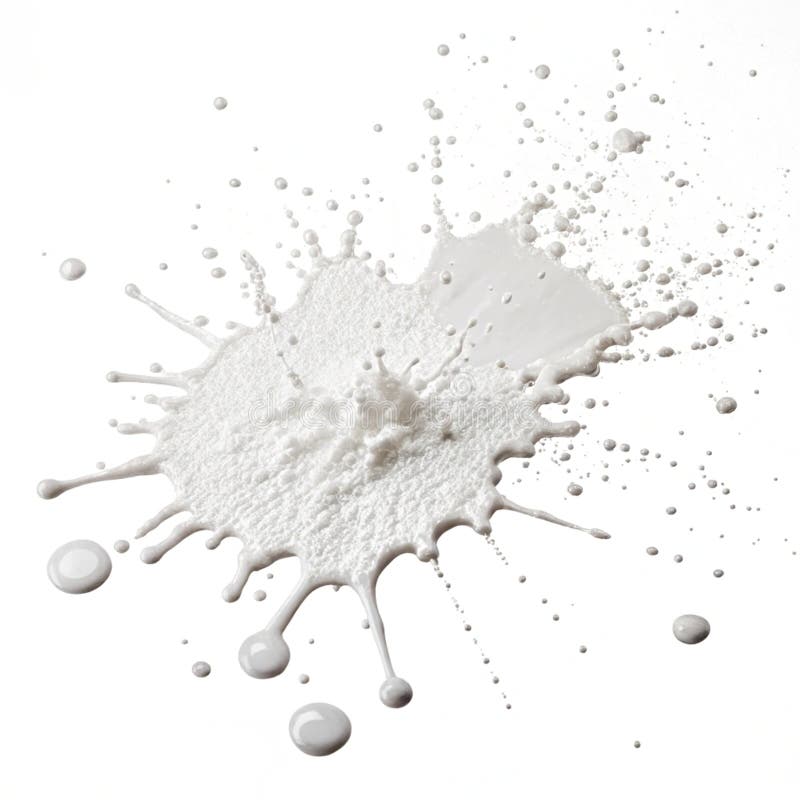 White Ink Splatter Isolated on White Background Stock Illustration ...