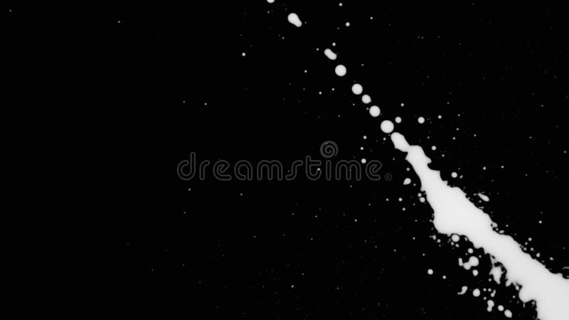 White Ink Splatter Over Black Screen Background Stock Footage - Video ...