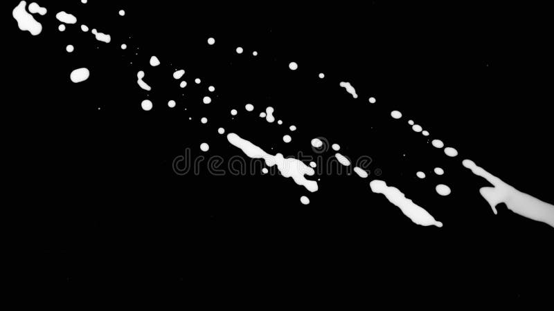 White Ink Splatter Over Black Screen Background Stock Video - Video of ...