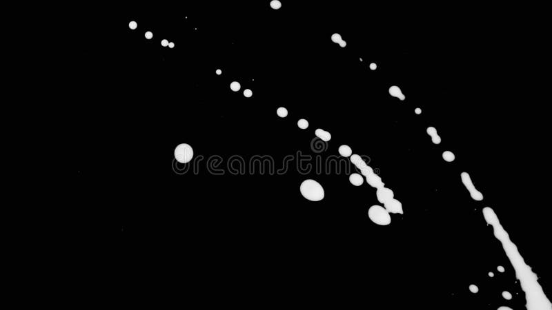 White Ink Splatter Over Black Screen Background Stock Footage - Video ...
