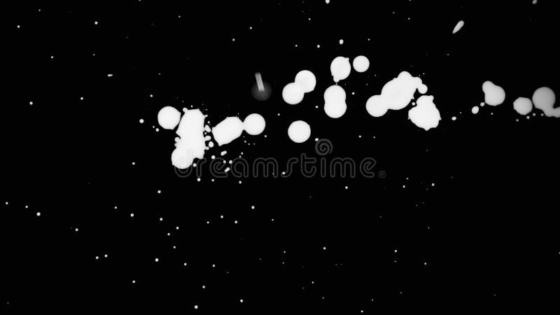 White Ink Splatter Over Black Screen Background Stock Footage - Video ...