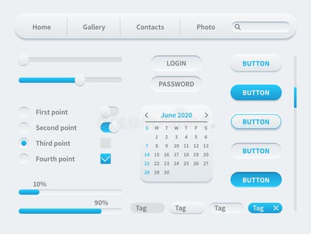 Modern Ui Elements White Stock Illustrations – 5,534 Modern Ui Elements White Stock ...