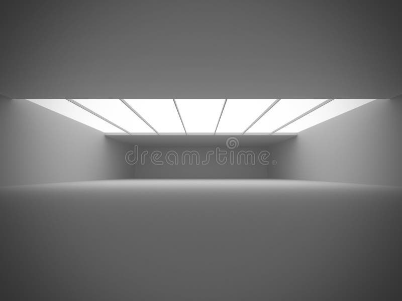 White Interior Background. Abstract Architecture Stock Illustration ...